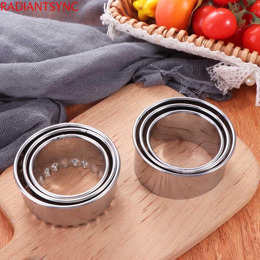 Radiantsync 3 ชิ้น/เซ็ตรอบเครื่องตัดบิสกิต,สแตนเลสเงินเกี๊ยว Wrapper แม่พิมพ์,เครื่องตัดแป้ง DIY ...