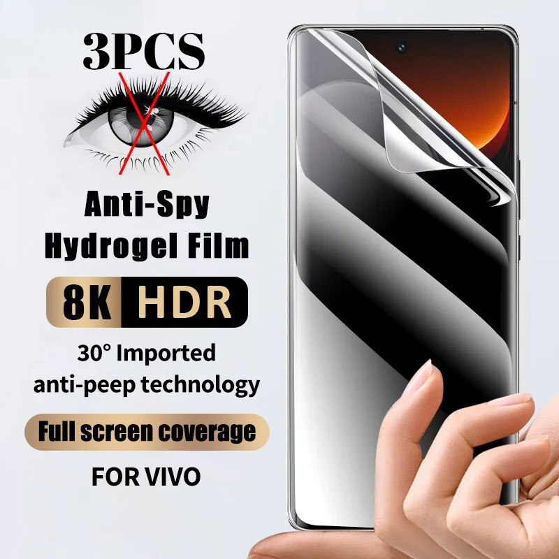3pcs HD ความเป็นส่วนตัว Hydrogel ฟิล์มสําหรับ vivo V50 V40e V40 V30e V30 V29e V29 V27e V27 V25e ...