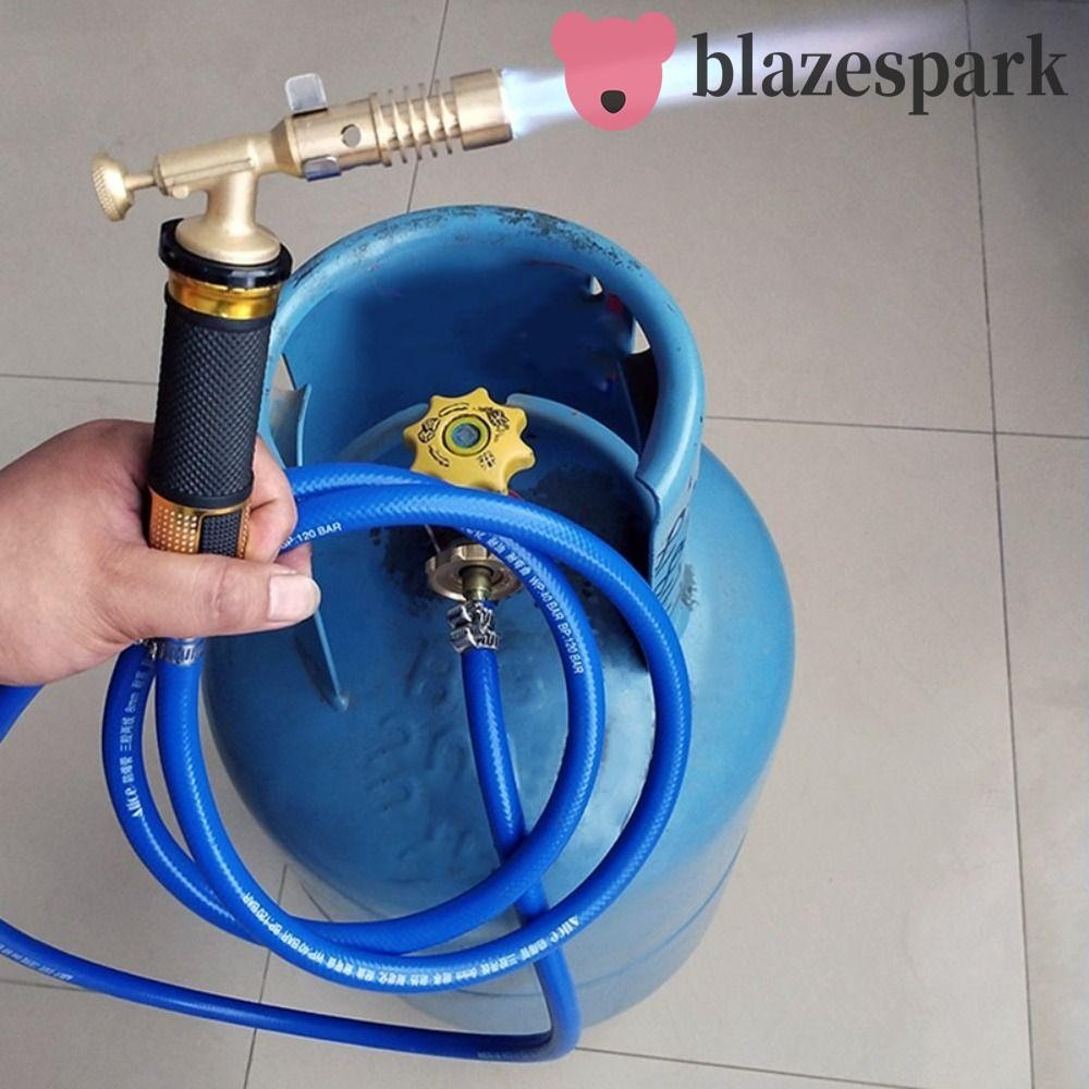 Blazespark ไฟฉายโพรเพนเหลว, ทองแดงอุณหภูมิสูงไฟฉายเชื่อมเปลวไฟ, ทนทานมือถืออลูมิเนียม 2.5 เมตร ...