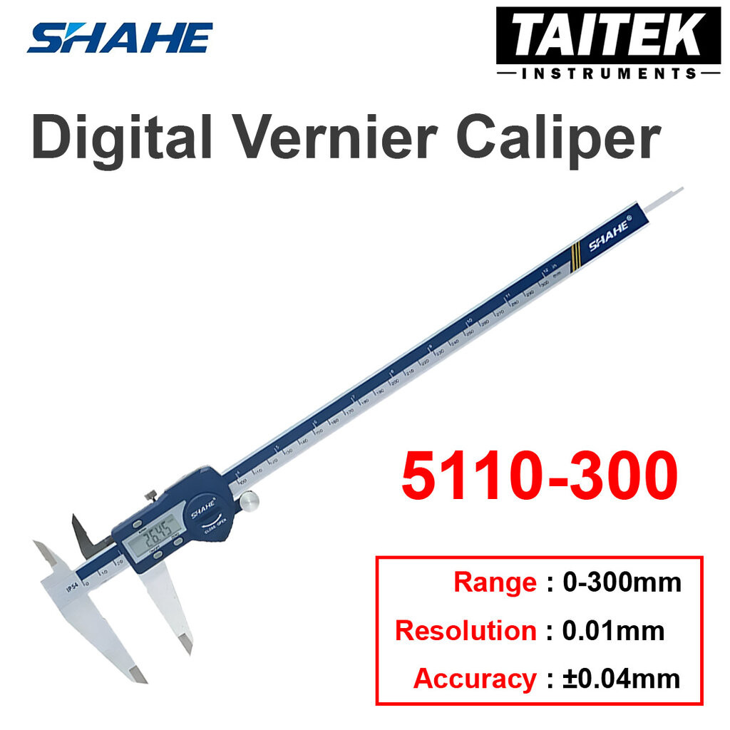ดิจิตอลเวอร์เนียร์คาลิปเปอร์ Digital Vernier Caliper SHAHE รุ่น 5110-300 ความละเอียด 0.01mm ความ ...