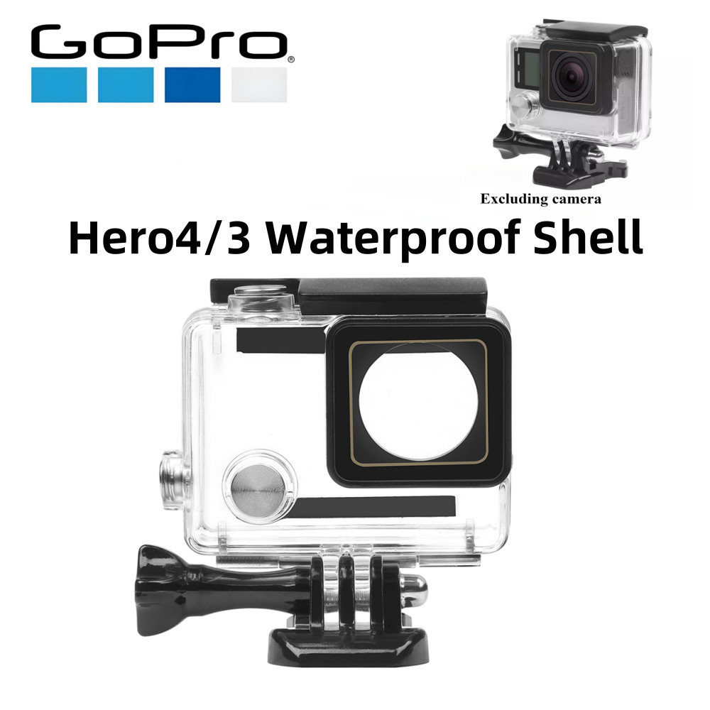 กล้องถ่ายรูป Gopro Hero4/3 กันน้ำกรณีป้องกันการดำน้ำ 30 เมตรอุปกรณ์ดำน้ำใต้น้ำ | Shopee Thailand