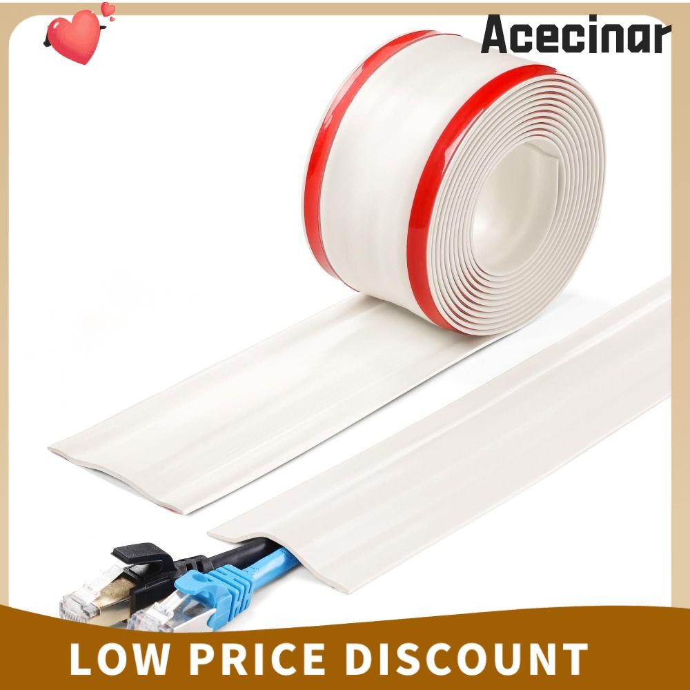 ACECINAR ฝาครอบสายเคเบิลพื้น, PVC 1m Wall Wire คอนซีลเลอร์, Professional Self Adhesive Soft ...