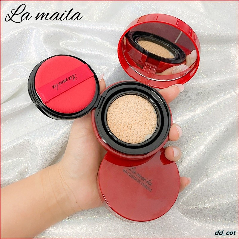 Lameila คุชชั่นบีบีครีม ตลับแดง 15g BB Cushion Cream ให้ความชุ่มชื้น ผิวเรียบเนียน ปกปิดรอยดำ ...