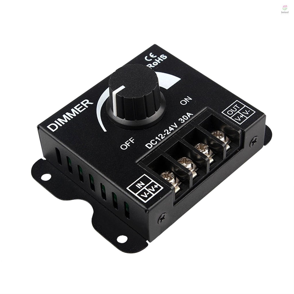 12-24v 30A ไฟ LED Dimmer Stepless Dimming PWM Dimmer สวิทช์ลูกบิดคู่มือ ...