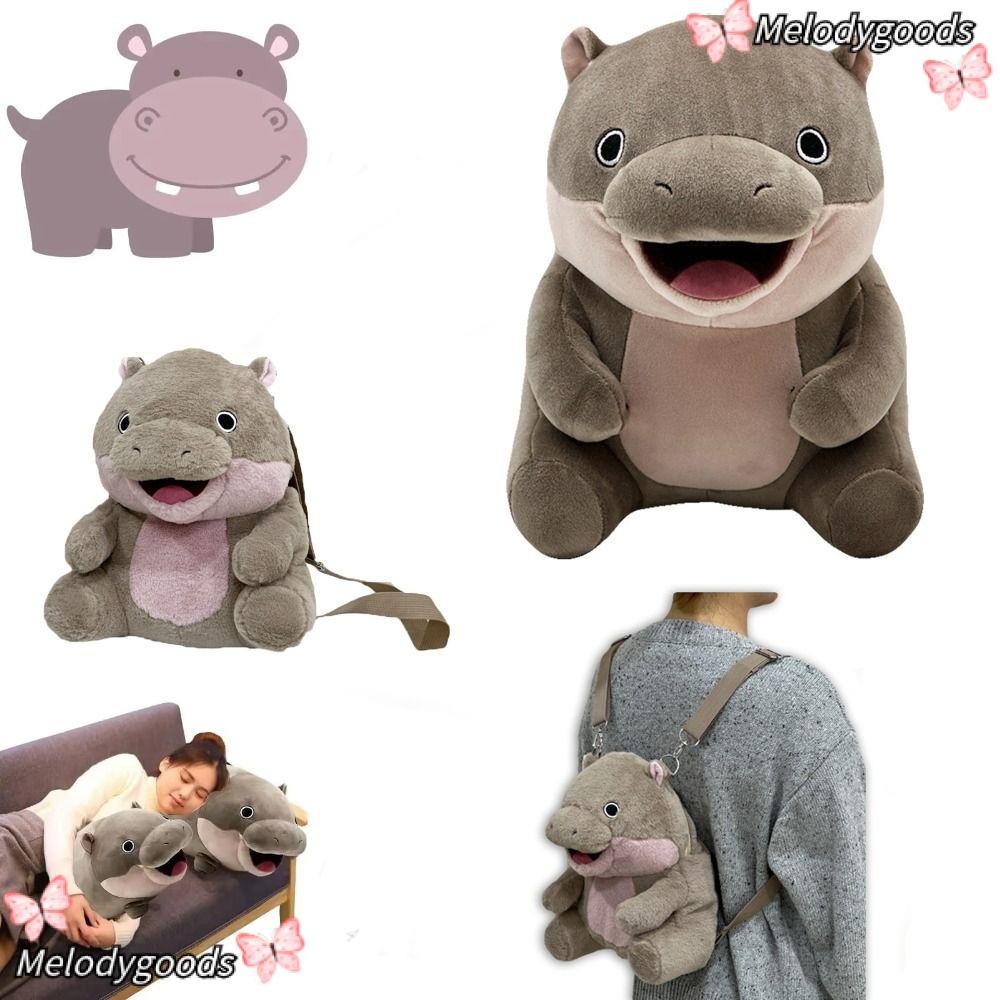 Melodg Moo Deng Backpack, Hugable Plush Moo Deng Plush Toy,ตุ๊กตาสัตว์ ...