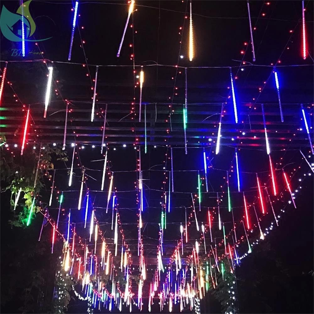 ไฟ LED ฝนดาวตก Falling Raindrop String Lights งานแต่งงานตกแต่งวันหยุด ...