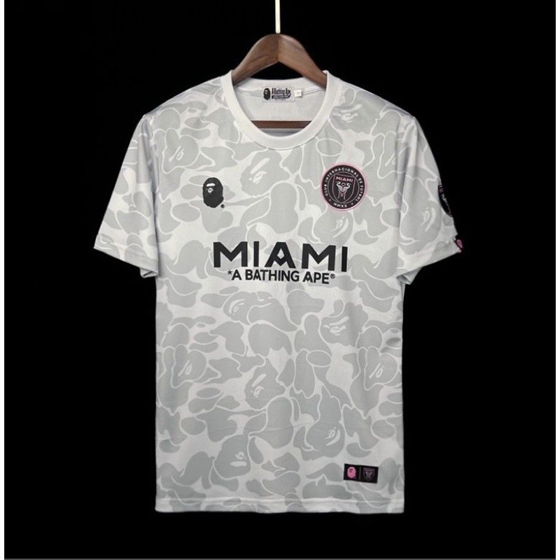 เสื้อ Bape X INTER MIAMI GREY 23/24 (คุณภาพสูงสุด) | Shopee Thailand