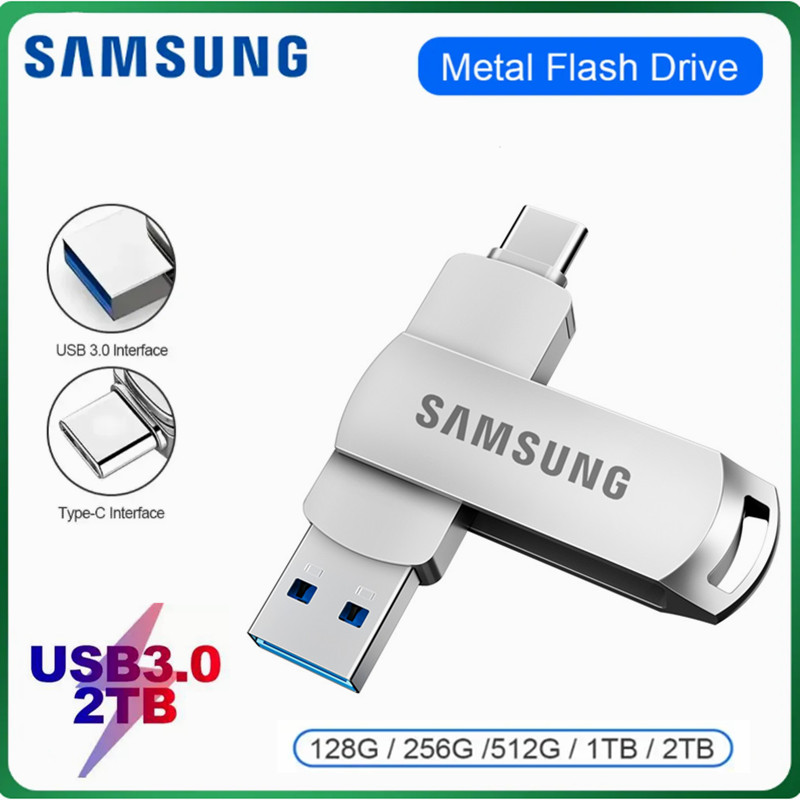 Samsung OTG TYPE-C Usb แฟลชไดรฟ์ USB3.0 ไดรฟ์ปากกา 1TB 2TB Key Usb ...