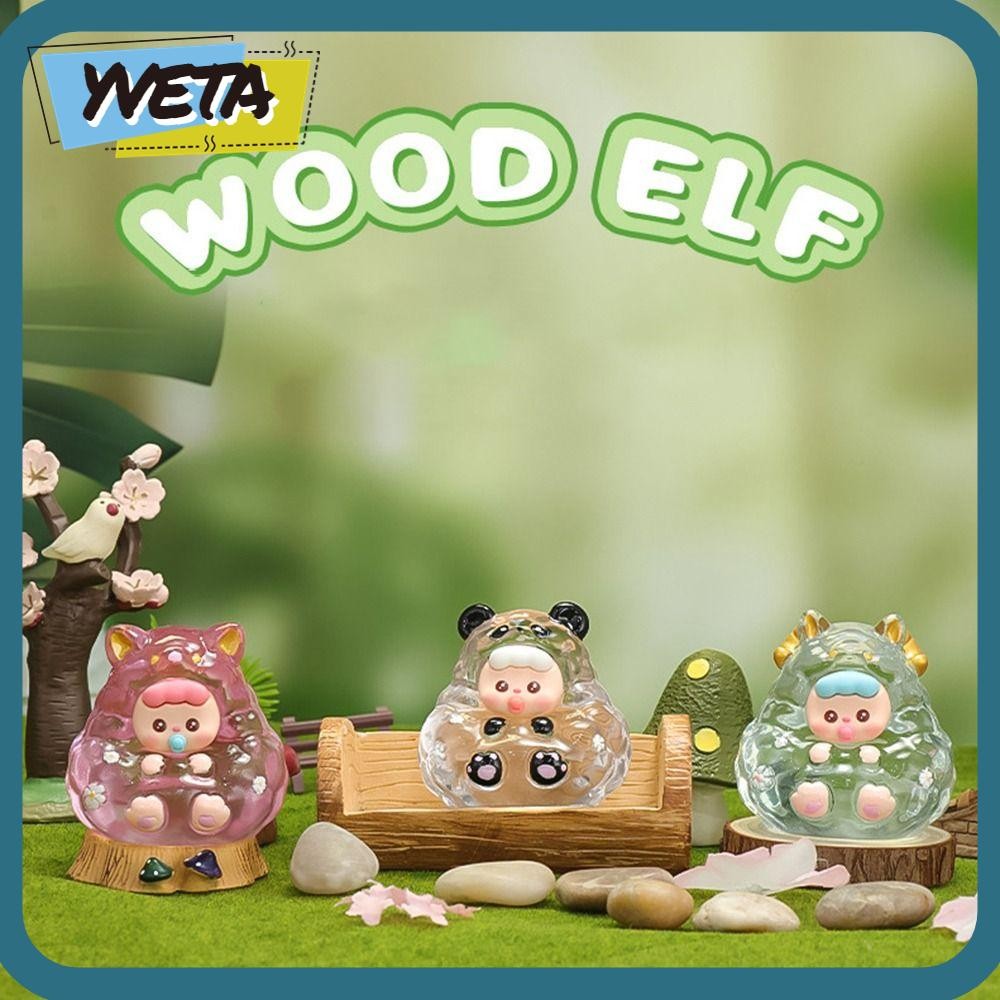 ของสะสมฟิกเกอร์ YVETA, กล่องฟิกเกอร์อนิเมะซีรีส์ Wood Elf รุ่น Q, ตกแต่งรถลึกลับ PVC Kawaii ...
