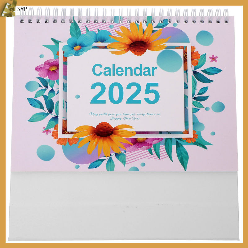 ปฏิทิน Spiral Notepad 2025 ปฏิทินรายเดือนเดสก์ท็อปขนาดใหญ่ 23.00X19 ...