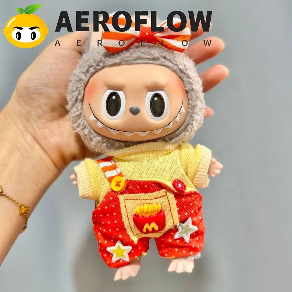 Aeroflow Labubu เสื้อผ้าตุ๊กตา, กระโปรง JK Starbucks 17 ซม.เสื้อผ้า ...