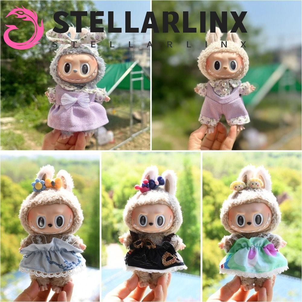 Stellarlinx Labubu Time เสื้อผ้า, เสื้อผ้าตุ๊กตาอุปกรณ์เสริมของเล่น Labubu ผ้าฝ้ายเสื้อผ้าตุ๊กตา ...