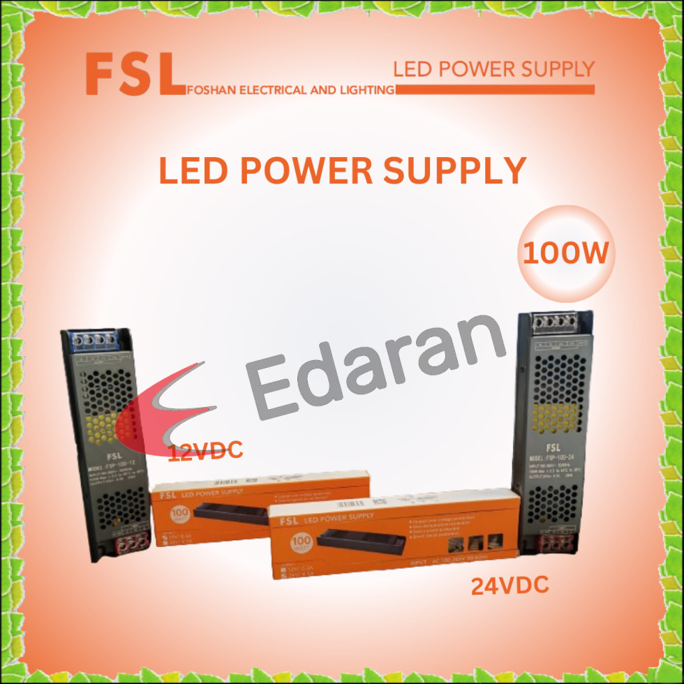 Fsl LED POWER SUPPLY 100W (12VDC และ 24VDC) | Shopee Thailand