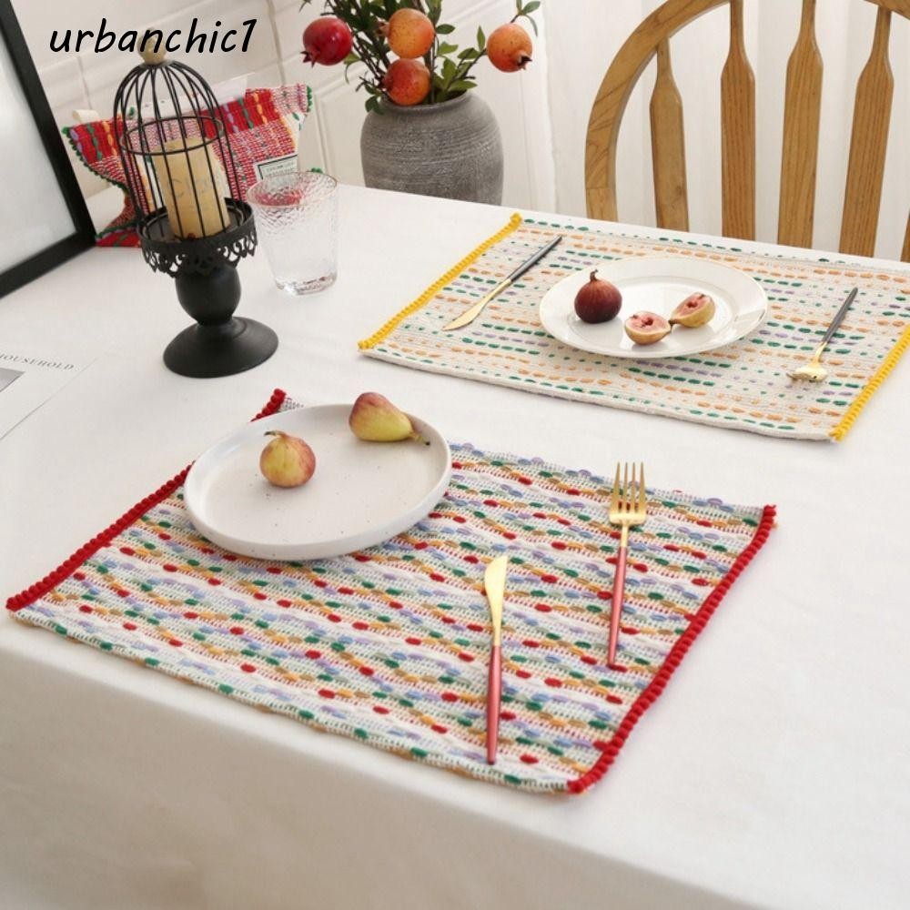 Urbanchic Dinner Mat, แผ่นฉนวนกันความร้อนหรูหราสีสันสดใส, ตารางที่ ...