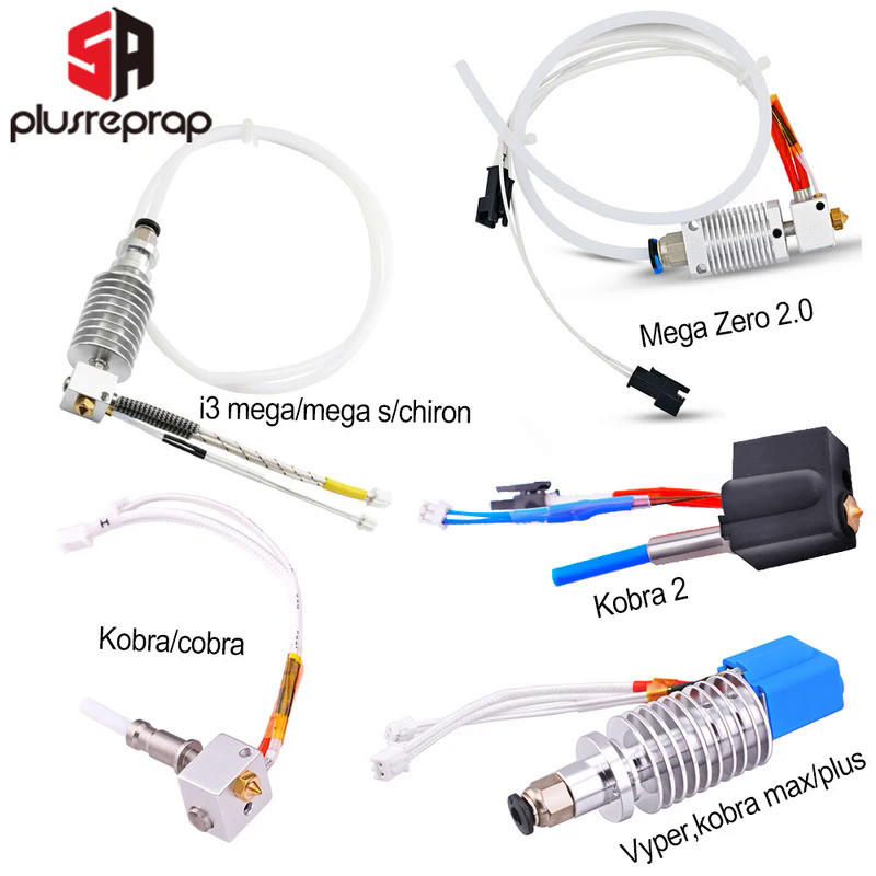 12V 24V J-Head Hotend with 0.4mm Nozzle Silicone Sock PTFE Tube for ...