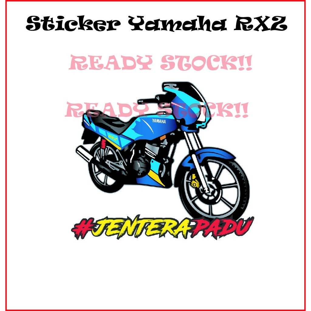 สติ๊กเกอร์มอเตอร์ Yamaha RXZ Jentera Padu Sticker RXZ Motorcyles ...