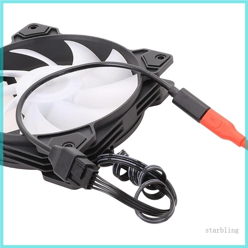 Star USB C Fan Adapter Cable Type C ถึง 3Pin 4Pin PC Fan Power Cable ...