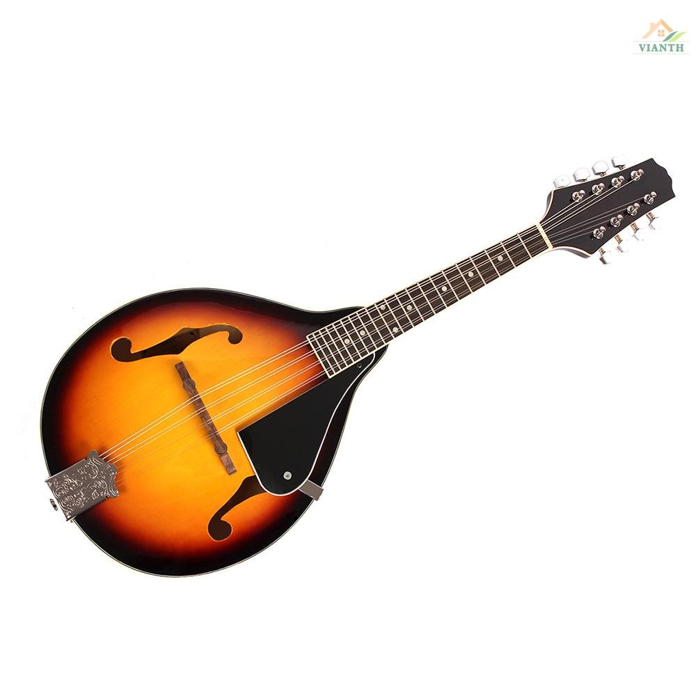 เครื่องดนตรีไม้เบส 8-String Sunburst Mandolin พร้อมสะพานปรับระดับได้ ...