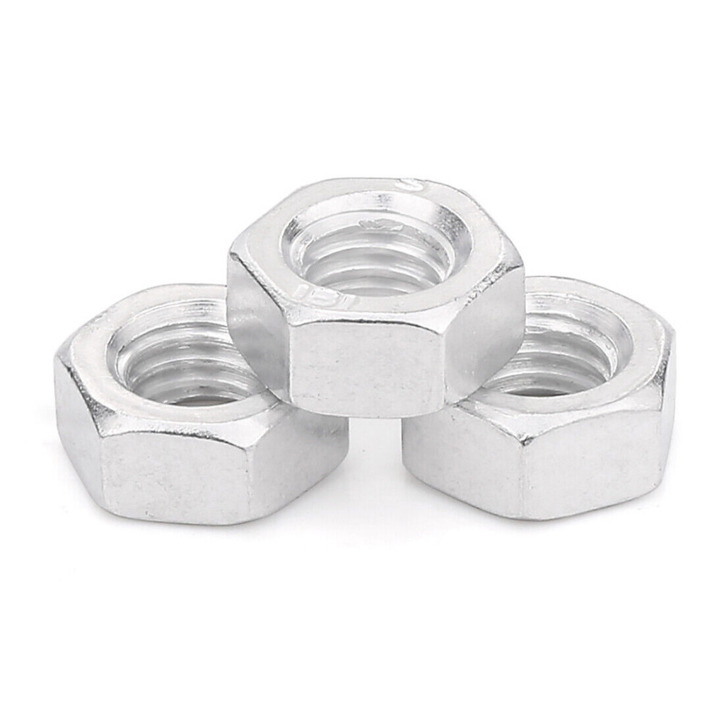 อลูมิเนียม Hex Nuts M3 M4 M5 M6 M8 M10 M12 M14 M16 เมตริกหกเหลี่ยม Full ...