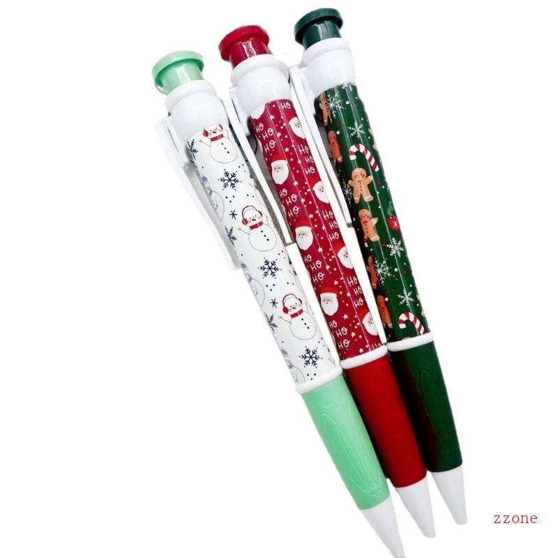 Zzz 3 ชิ้นแปลกปากกาขนาดใหญ่คริสต์มาสปากกาลูกลื่น Retractable ปากกาขนาด ...