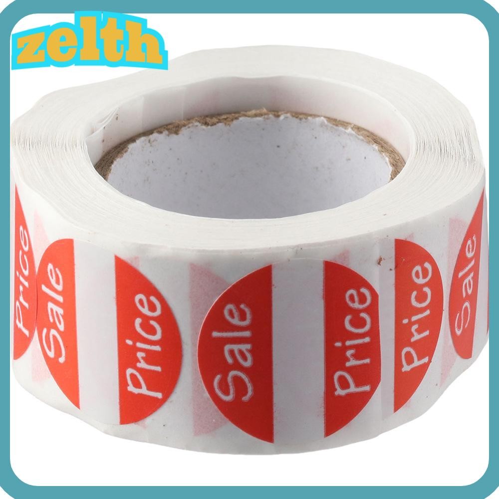 Zelth Sale Price Stickers, Round Red Labels, Lable Roll 500 ชิ้น 1 นิ้ว ...