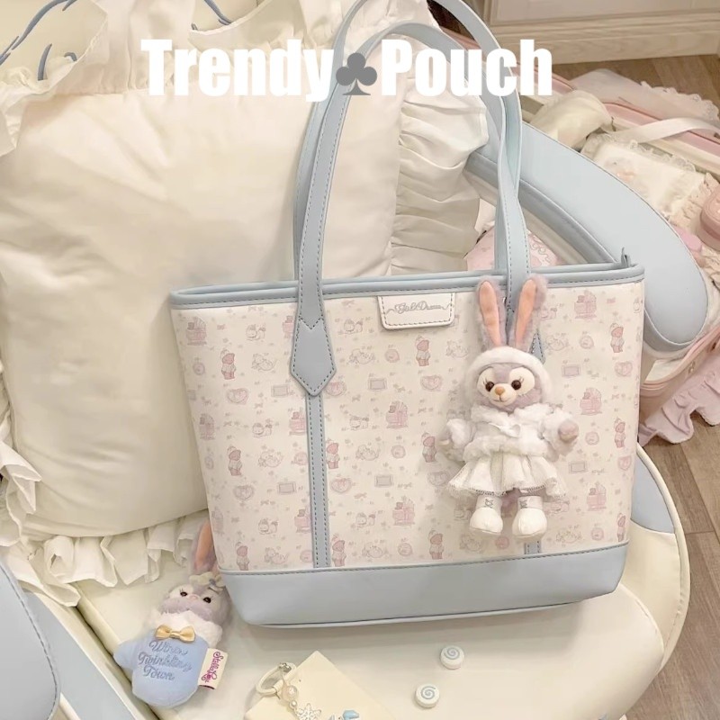 TRENDY POUCH การ์ตูน พิมพ์ กระเป๋าโท้ท การเดินทาง น่ารัก ความจุสูง ...