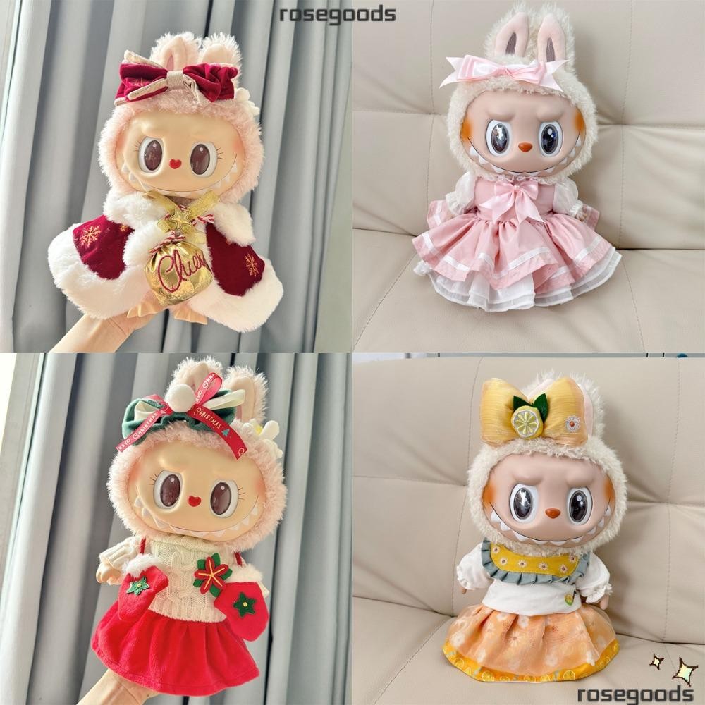 เสื้อผ้าตุ๊กตา ROSE Labubu, อุปกรณ์เสริมตุ๊กตาเป็ดเหลืองน้อย Bao-ao ...