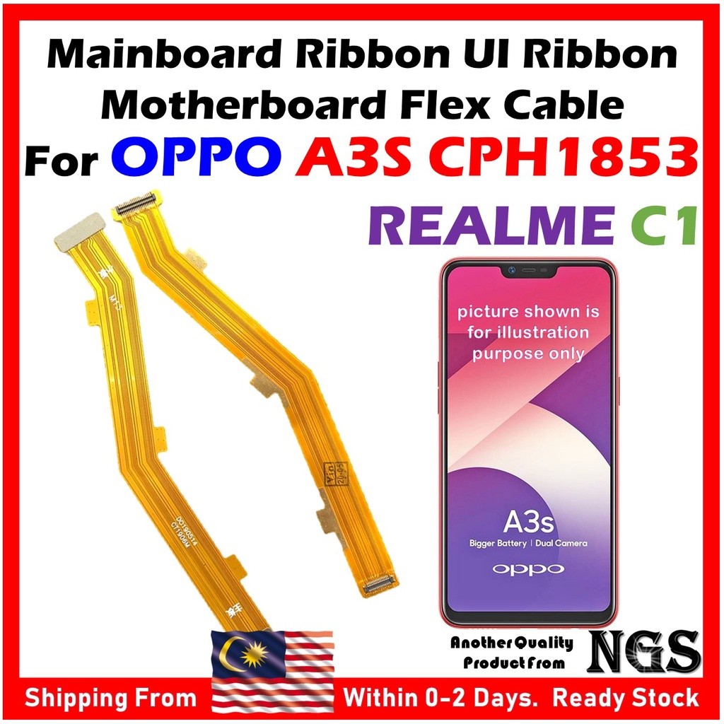 เมนบอร์ด Flex Cable เมนบอร์ดริบบิ้น UI Ribbon Fit สําหรับ OPPO A3S CPH1853 REALME C1 | Shopee ...