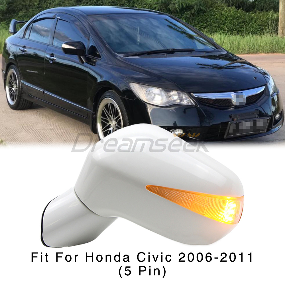 Power กระจกมองข้างซ้ายสําหรับ Honda Civic FA1 FD1 FD2 2006-2011 กระจก ...