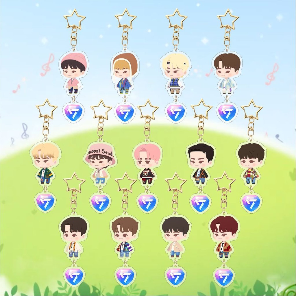 Kpop SVT Seventeen การ์ตูนอะคริลิคพวงกุญแจกระเป๋า Charm อุปกรณ์เสริม ...