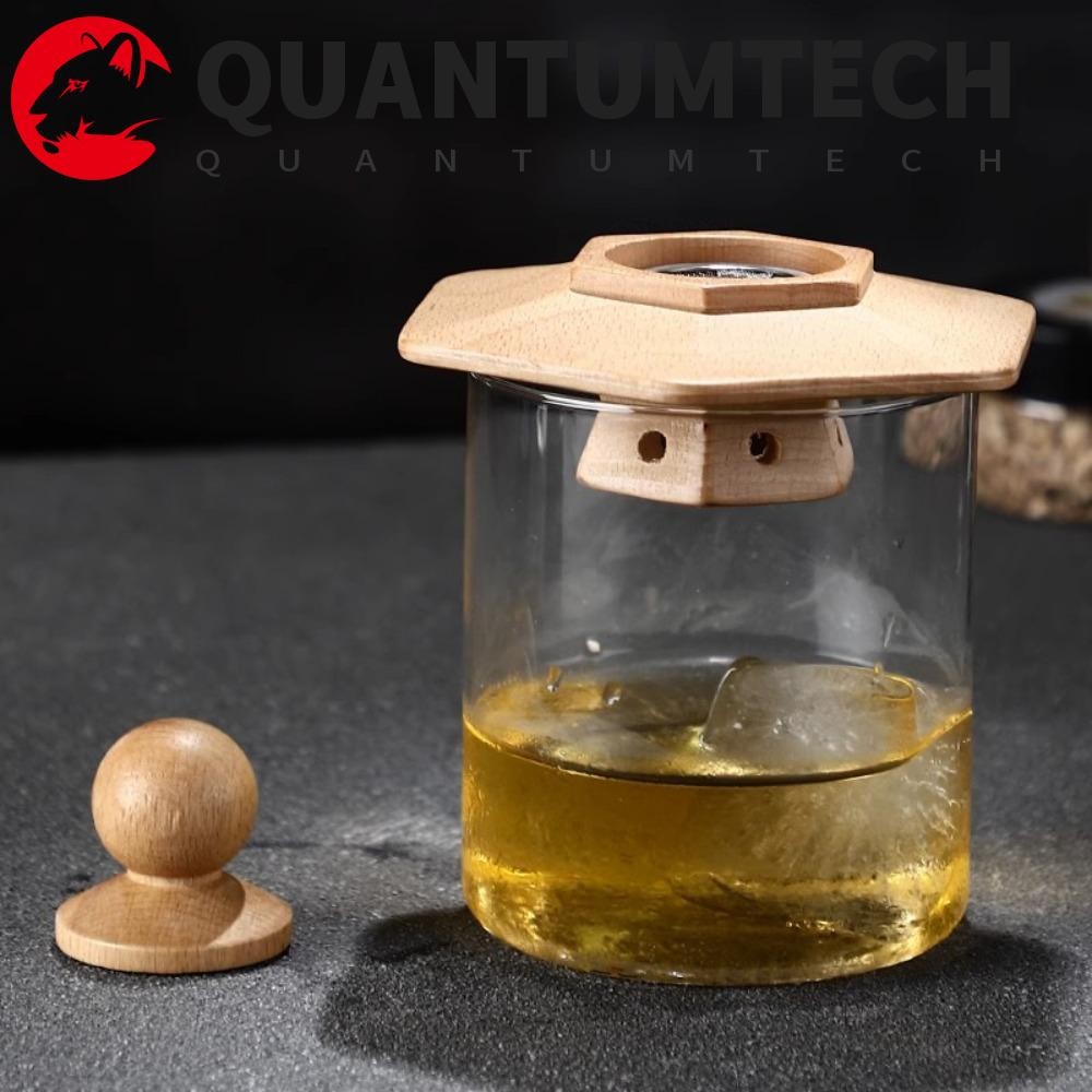 Quantumtech ค็อกเทลสูบบุหรี่, ไม้ทาวเวอร์รูปร่างด้านบนรมควันไม้ Hood, ทนทาน Fine Filter พร้อม ...