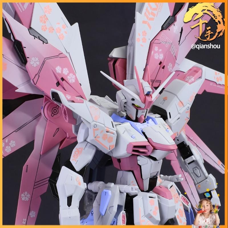 Bandai MG Spring Macaron Pink Cherry Blossom Freedom 2.0 Gundam ...