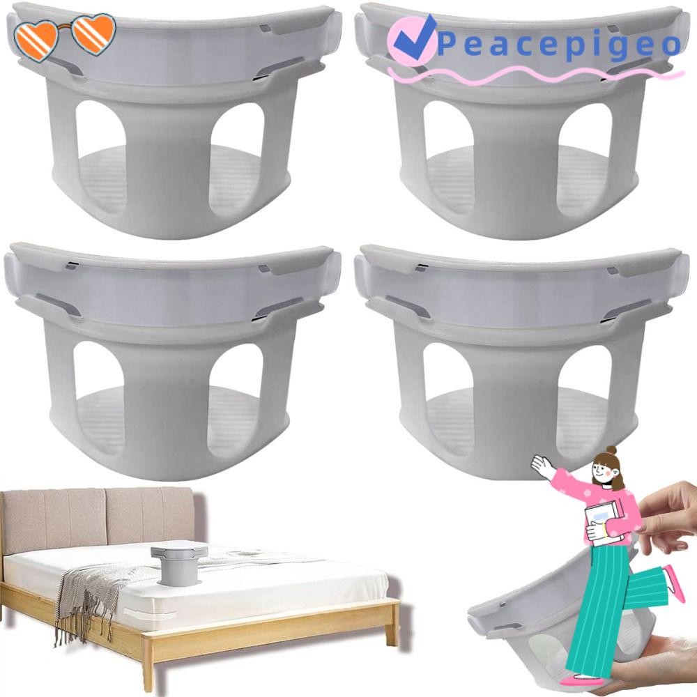PEACEPIGEO 4 ชิ้น Heavy Duty ผ้าปูที่นอน, DIY ปรับแผ่นเตียงคลิป, ทนทาน Anti-run ลื่น Fixing ...