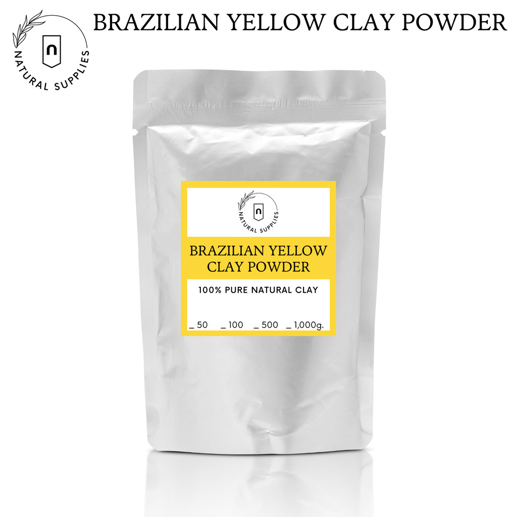 Brazilian Yellow Clay Powder ผงโคลนเหลืองบราซิล 50, 100, 500, 1000 g ...