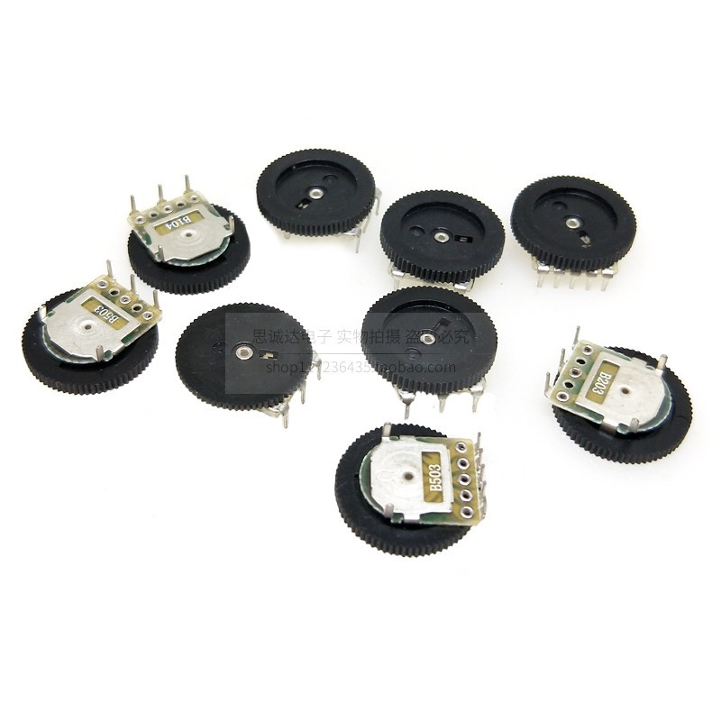 16 * 2MM Single Double Dial Gear Potentiometer 1K2K5K10K20K50K100K B103 ...