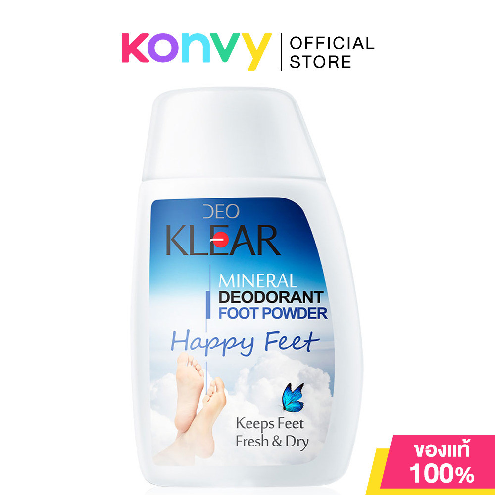 แป้งเท้า สารส้ม ดีโอเคลียร์ มิเนอรัล ดีโอโดแรนท์ ฟุท พาวเดอร์ DEOKLEAR ...