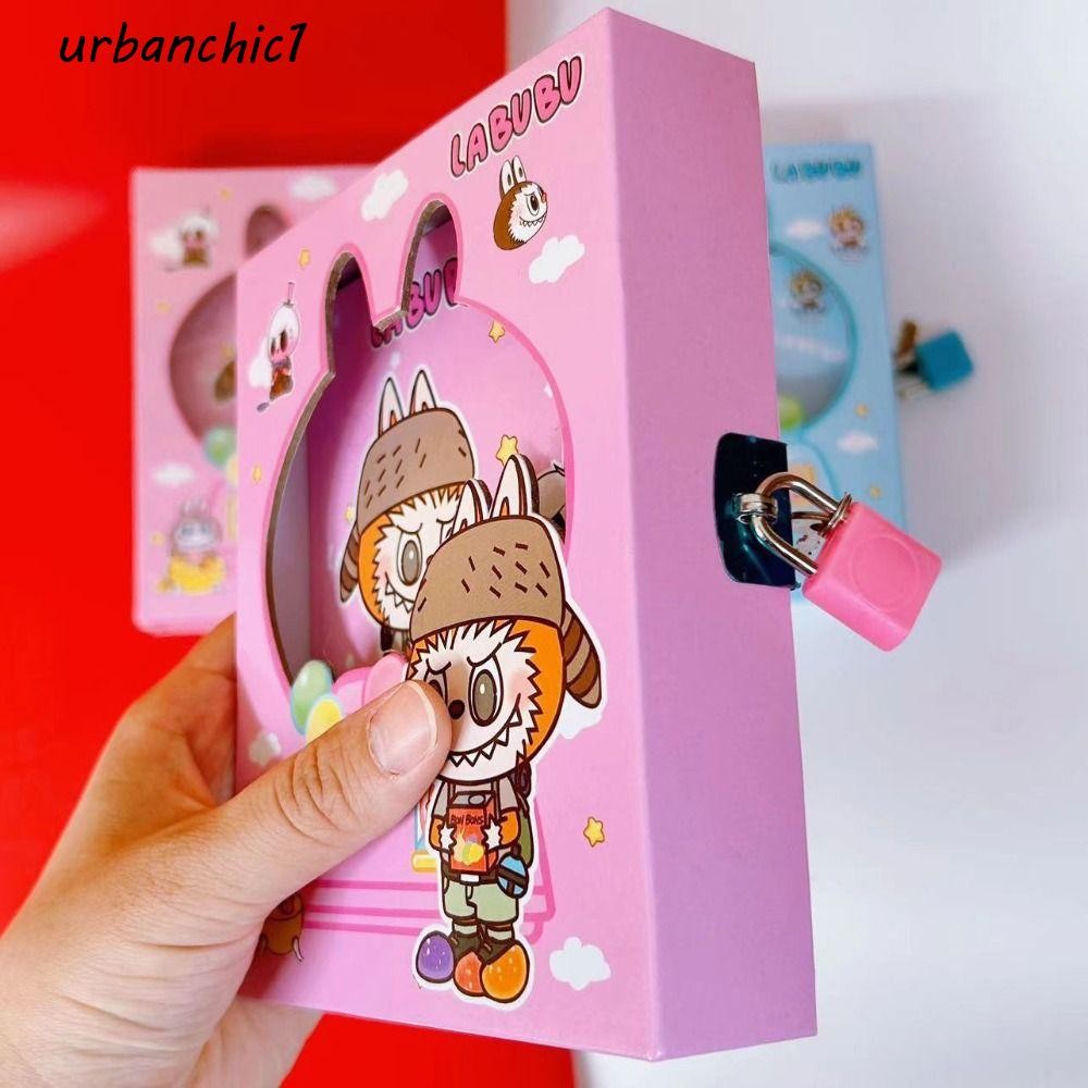 Urbanchic Labubu ไดอารี่ Notepad, A6 สีหน้า Labubu Mini Notebook ...