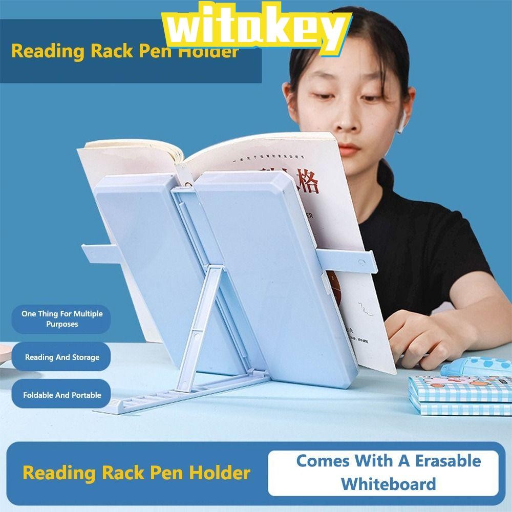 ดินสอชั้นวางหนังสืออ่านหนังสือ WITAKEY กล่องเครื่องเขียนอเนกประสงค์ความจุขนาดใหญ่, กล่องปากกาแบบ ...