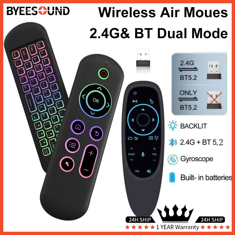 2.4ghz ไร้สาย M5 Air Mouse Bluetooth5.2 คีย์บอร์ดขนาดเล็กเสียง Backlit ...
