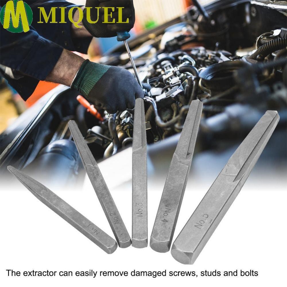 Miquel 5 ชิ้น Square Screw Extractor ชุด, ทนทาน Multi-functional Broken ...