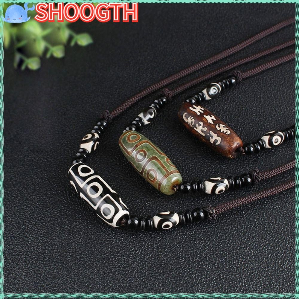 SHOGTH เนปาลสร้อยคอ Boho Handmade Party ของขวัญ Lucky Mala ลูกปัดไม้ ...