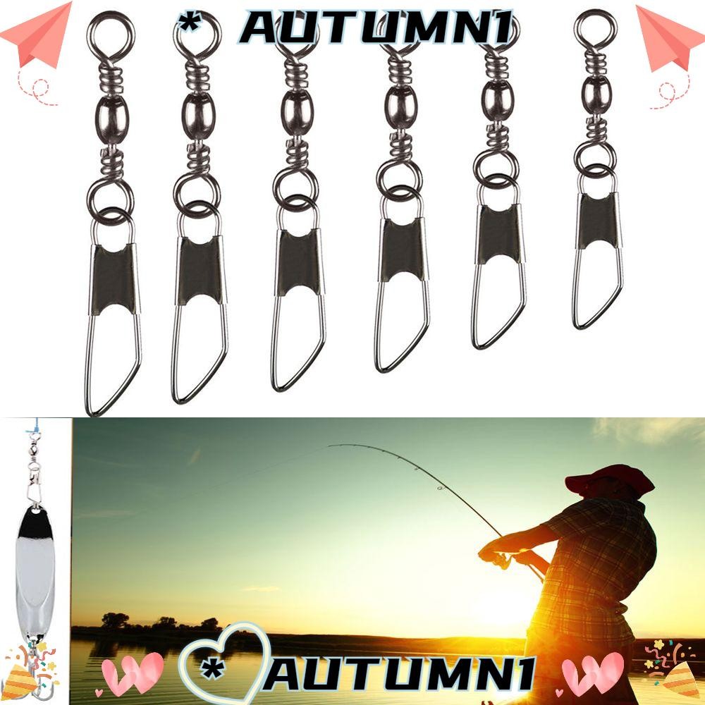 AUTUMN1 50 ชิ้น Barrel หมุนแบบพกพา Line Tackle สแตนเลสทนทาน | Shopee ...