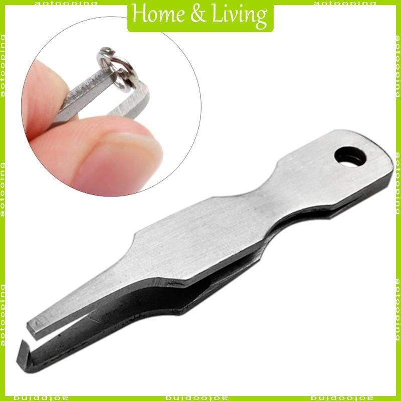 AOTOO สายตกปลา Tweezer Double Loop แหวนเปิด Mini คีมสายตกปลา Knot Tyer ...