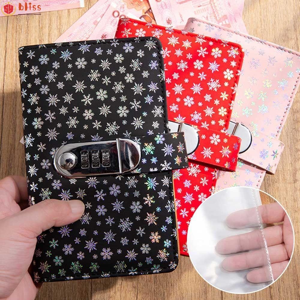 BLLISS 100/200 ซองประหยัดเงิน Challenge, Snowflake PU Mini Binder ...
