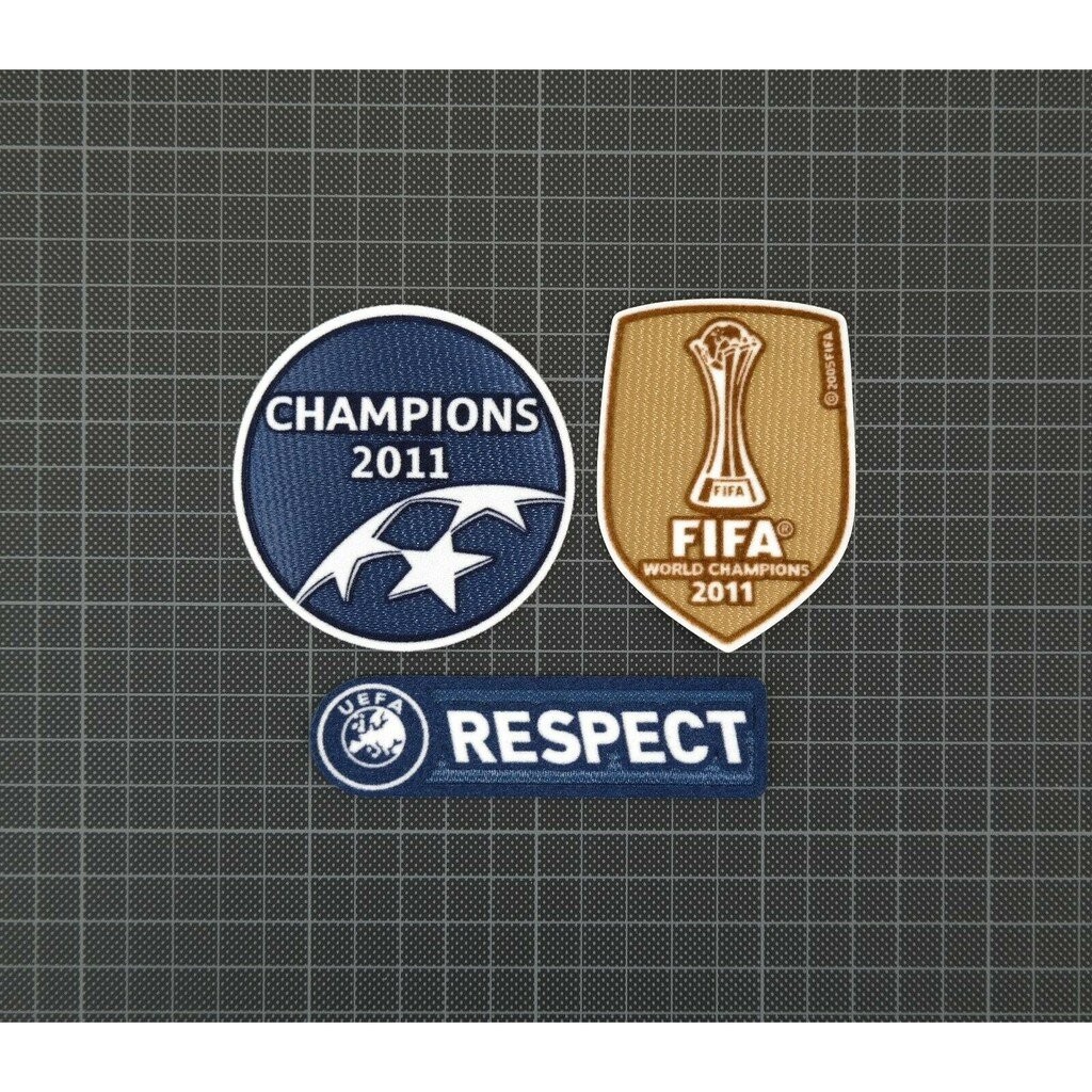 อาร์ม กำมะหยี่ Patch UEFA Champions League winners 2011 RESPECT Sleeve ...