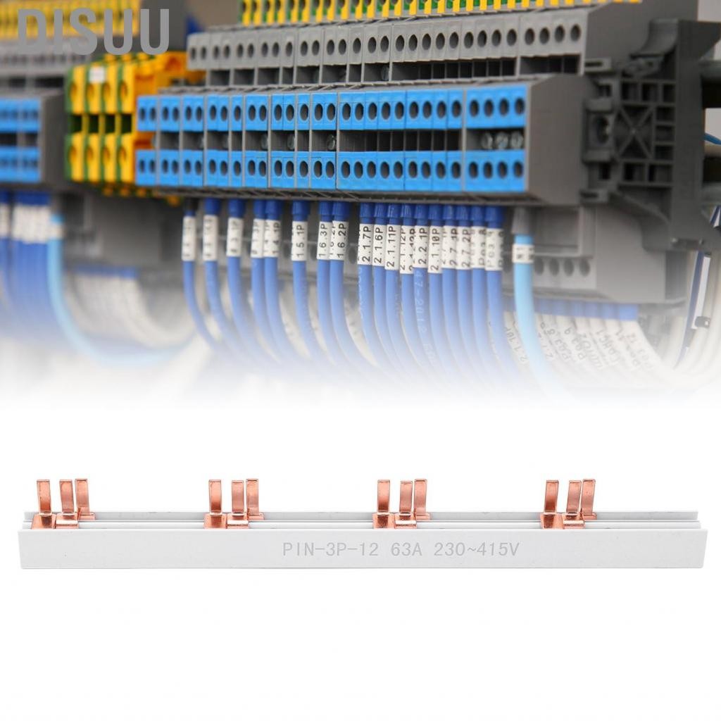 Disuu PIN TYPE Copper Busbar 3P 12 Way 63А PVC ค่าการนำไฟฟ้าที่ดีสำหรับ ...