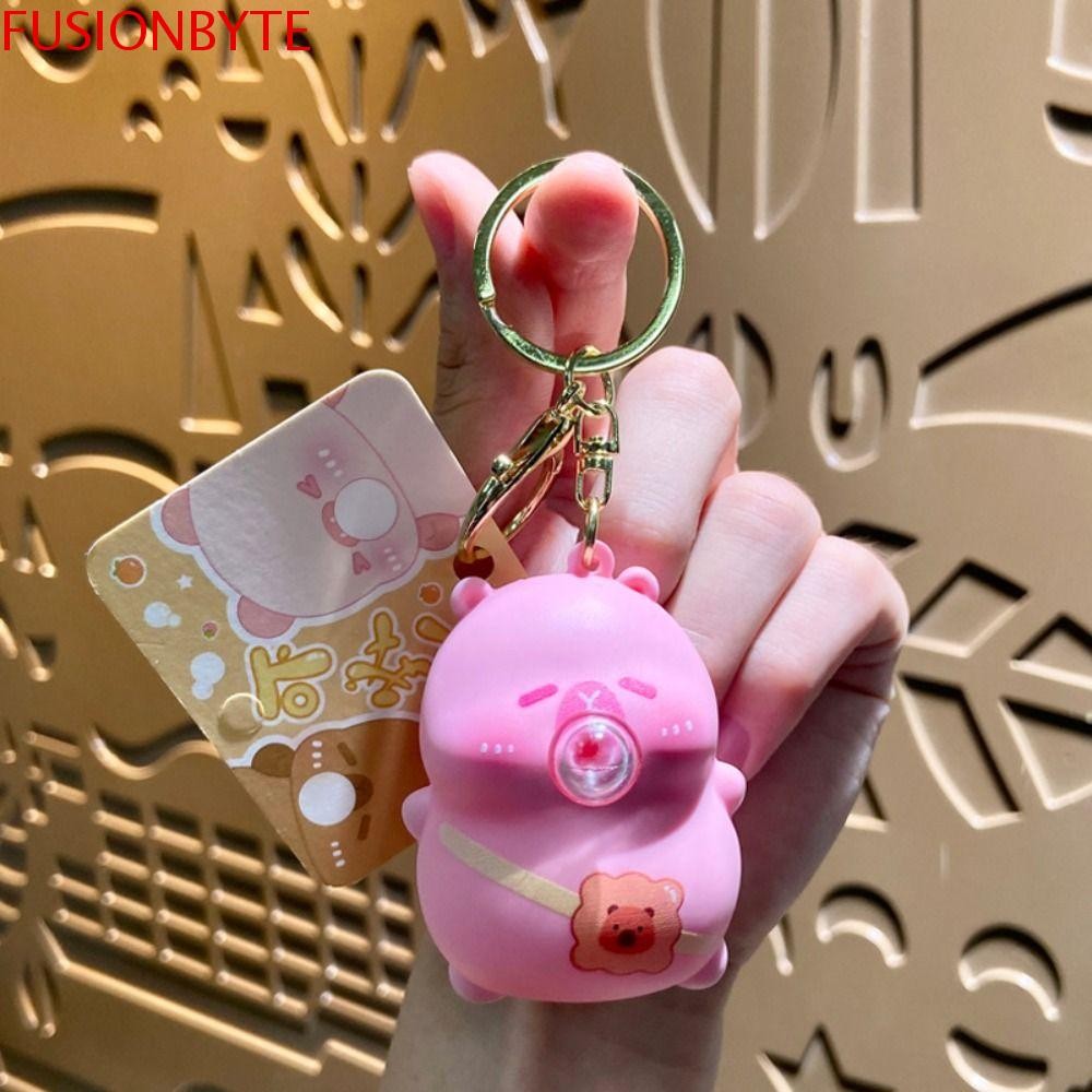 Fusionbyte Capybara ซิลิกาเจลแหวนกุญแจการ์ตูนช้า Rising Squeeze ของเล่น, Kawaii ความเครียดบรรเทา ...