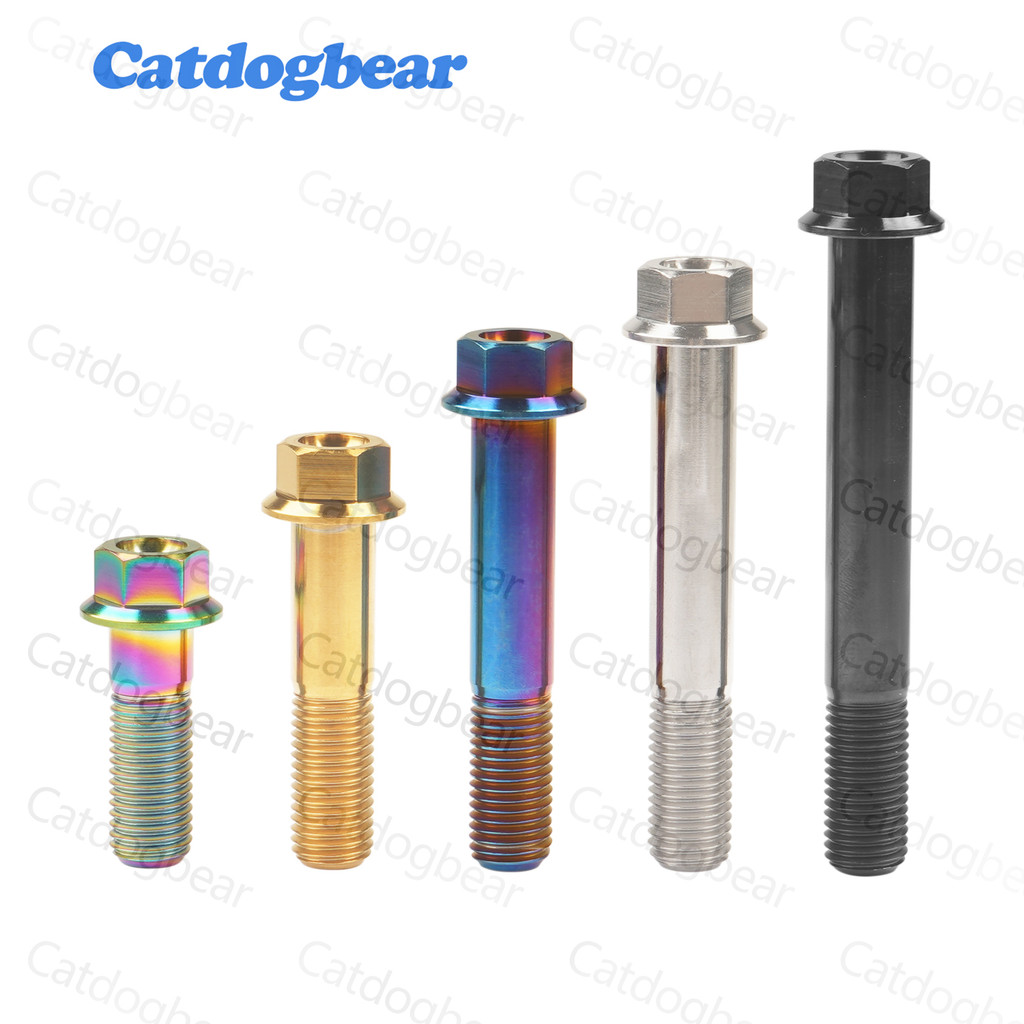 สลักเกลียวไทเทเนียม M12x30-90 มม.Pitch1.25 หัวหน้าแปลนหกเหลี่ยมสําหรับ ...