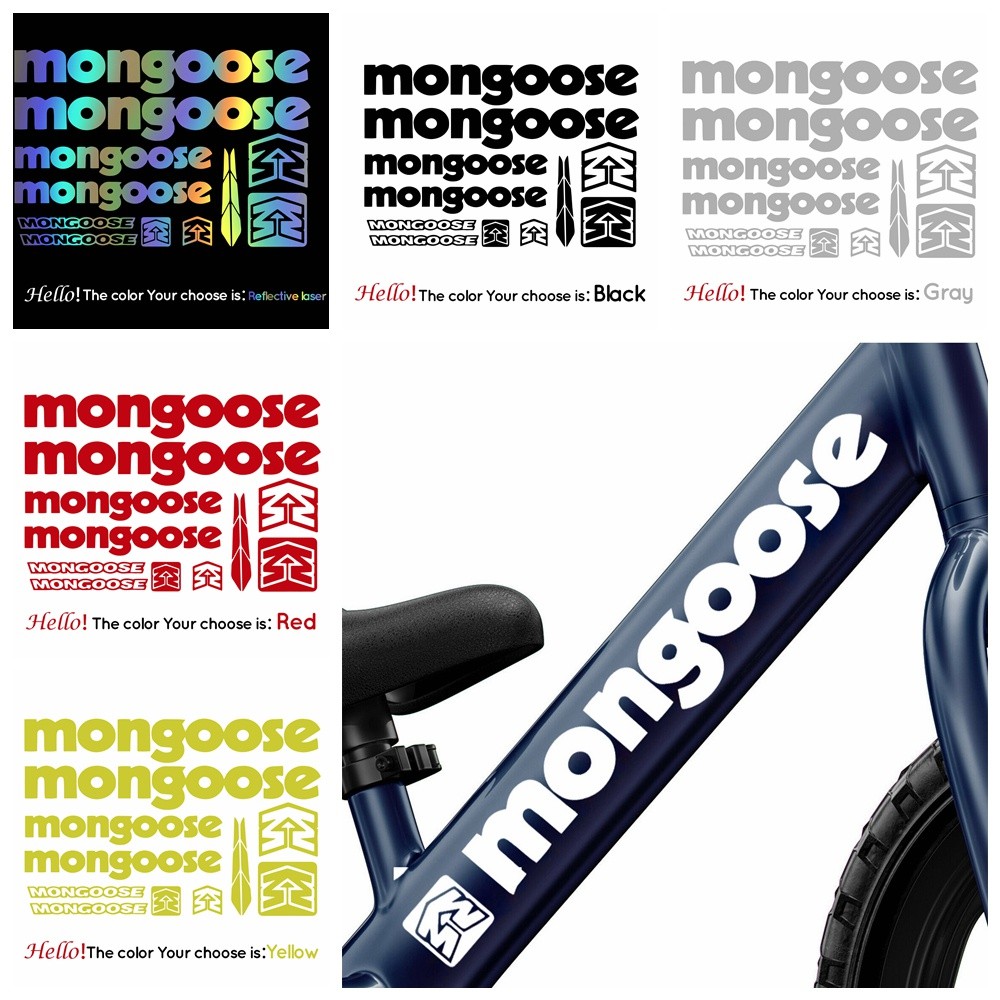 Mongoose สติกเกอร์กรอบจักรยาน MTB สติกเกอร์ชุดสีไวนิล | Shopee Thailand
