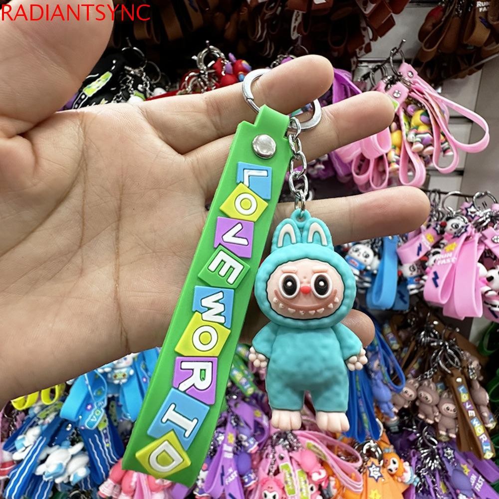 Radiantsync DIY จี้โซ่, กระเป๋าเป้สะพายหลังจิตตุ๊กตา Labubu พวงกุญแจ, น่ารักพวงกุญแจ ...